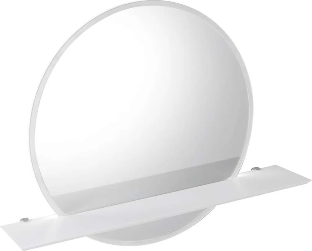 Sapho Viso - Zrcadlo s LED osvětlením, průměr 60 cm, matná bílá VS060-01
