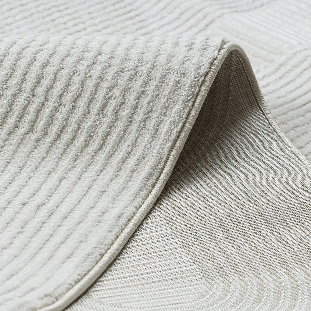 Dywany Łuszczów, Kusový koberec Balance 9086 cream, 120x170, bílá, ložnice