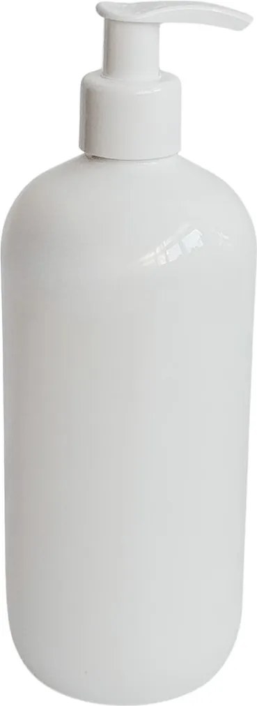 Dávkovač na mýdlo 500 ml bílý s bílou pumpičkou BELA