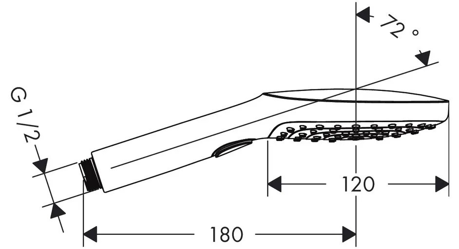 Hansgrohe Raindance Select E, ruční sprcha 120 3jet, chromová, HAN-26520000