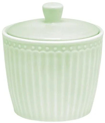 GreenGate Porcelánová cukřenka Alice Pale Green 10cm