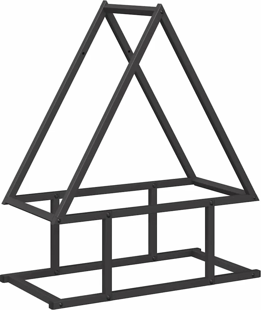 vidaXL Stojan na palivové dřevo Ocel válcovaná za studena [864314] Barva: Černá