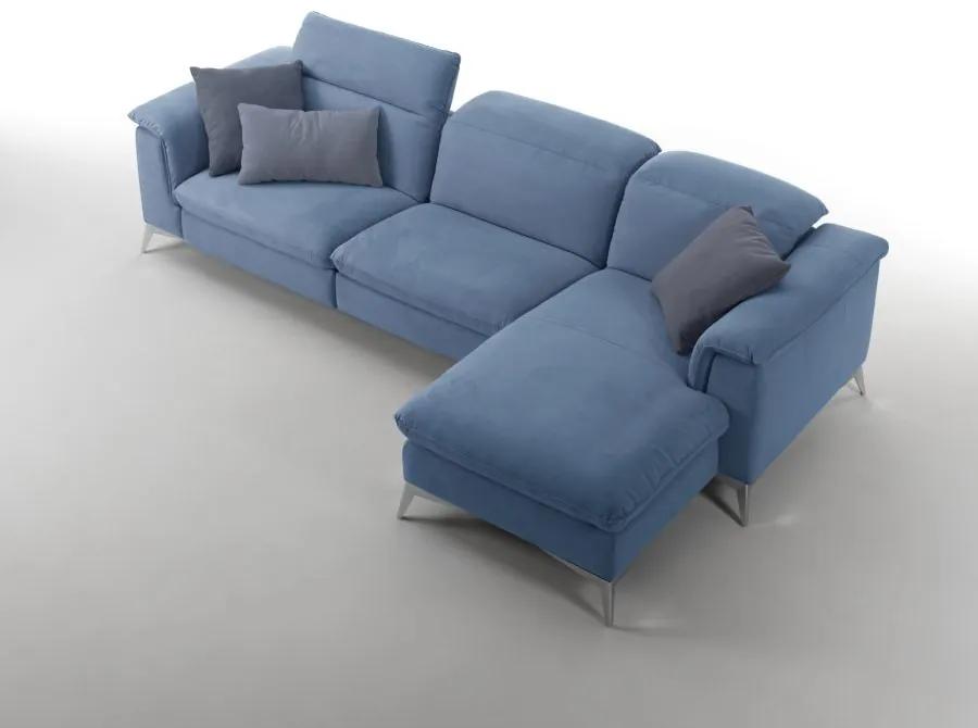 Pregio Italia sofa&relax Rohová sedací souprava SOLUTION Provedení: 3 místná + rohové ukončení, Vzorník látek: tekno fibra 18 avio blue