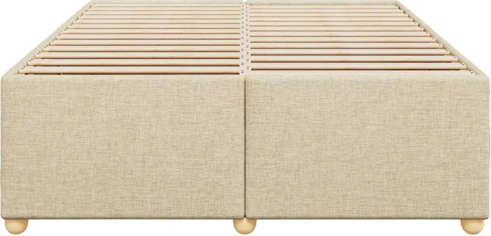 Rám postele bez matrace krémový 140 x 200 cm textil 3284741