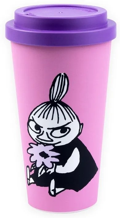 Cestovní hrnek Little My růžový 450ml, NordicBuddies Finsko