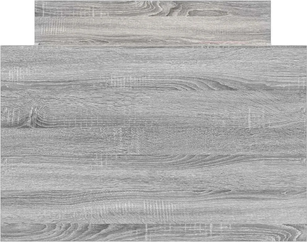 Rám postele s hlavovým a nožním čelem šedý sonoma 90 x 200 cm 3203808
