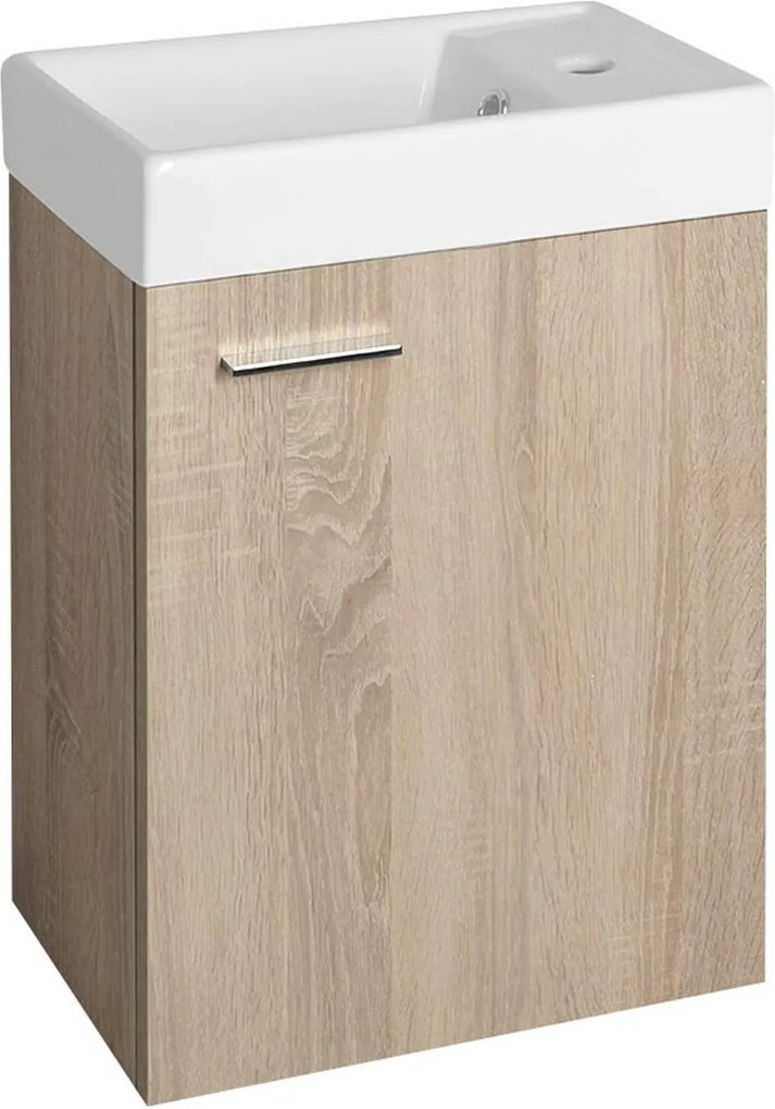 Aqualine Zoja - Skříňka s umývátkem 40x22 cm, dub platin 51049DP-02