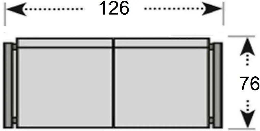 Doppler MANHATTAN - zahradní hliníková lavice - Rozbalené zboží (N583)