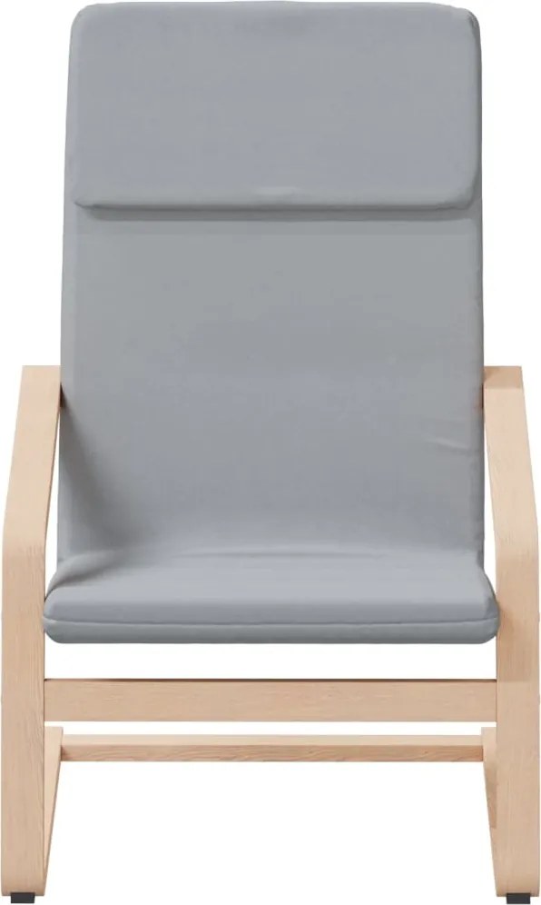 Relaxační křeslo s podnožkou světle šedé textil 3154413