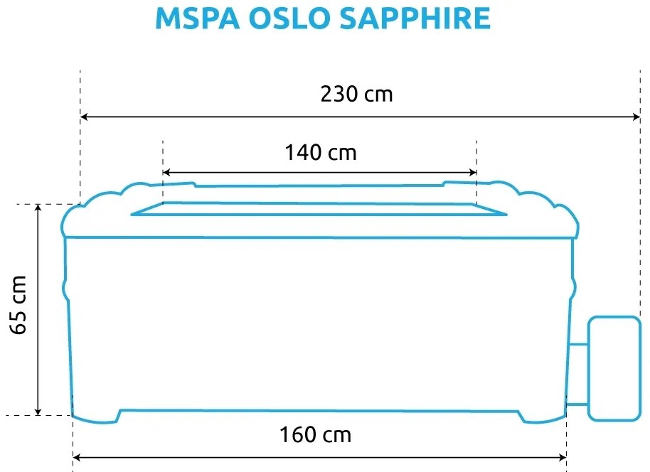 Marimex | Vířivý bazén MSPA Oslo Sapphire F-SA063W | 11400303