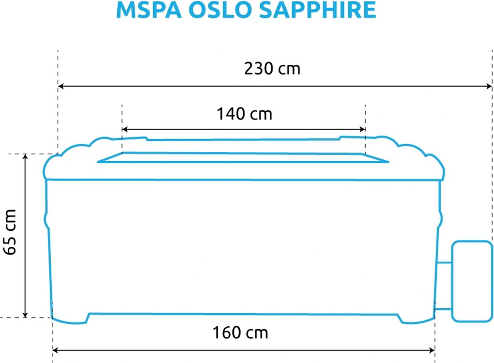 Mspa | Vířivý bazén MSPA Oslo Sapphire F-SA063W | 11400303