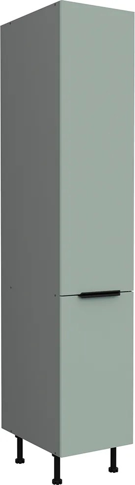 ARIA sa | vysoká skříňka 40 DK-215 2F potravinová s policemi | 40 cm | ANTI FINGERPRINT povrch | antracit/aquamarine