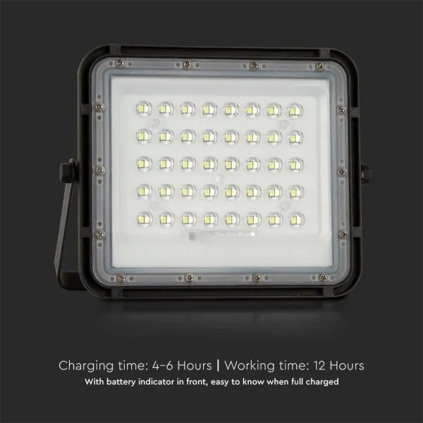 LED Venkovní solární reflektor LED/6W/3,2V IP65 4000K černá + DO