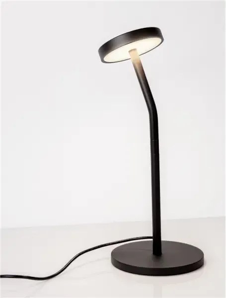 LED černá stolní lampa Logos