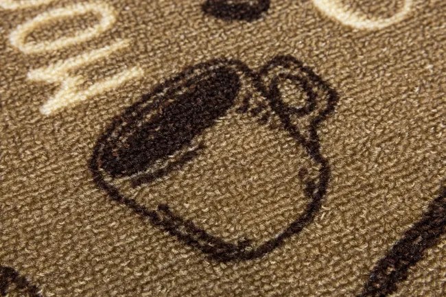 Protiskluzový koberec / běhoun Coffee 04 hnědý / béžový
