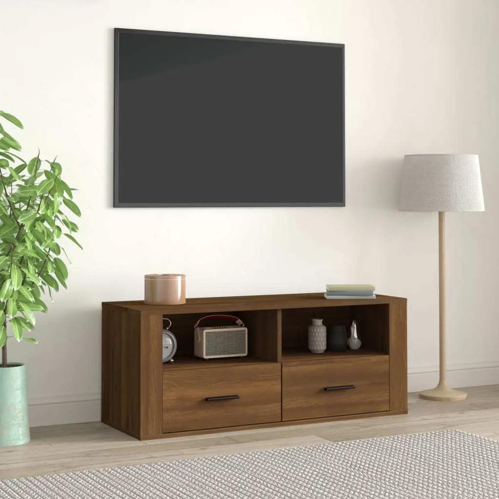 vidaXL TV skříňka 100 x 35 x 40 cm kompozitní dřevo [816814] Barva: šedá sonoma