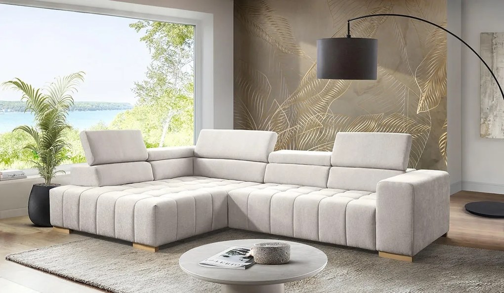 XXXLutz ROHOVÁ SEDAČKA, textil, krémová MID.YOU - Sedací soupravy - 000694006514