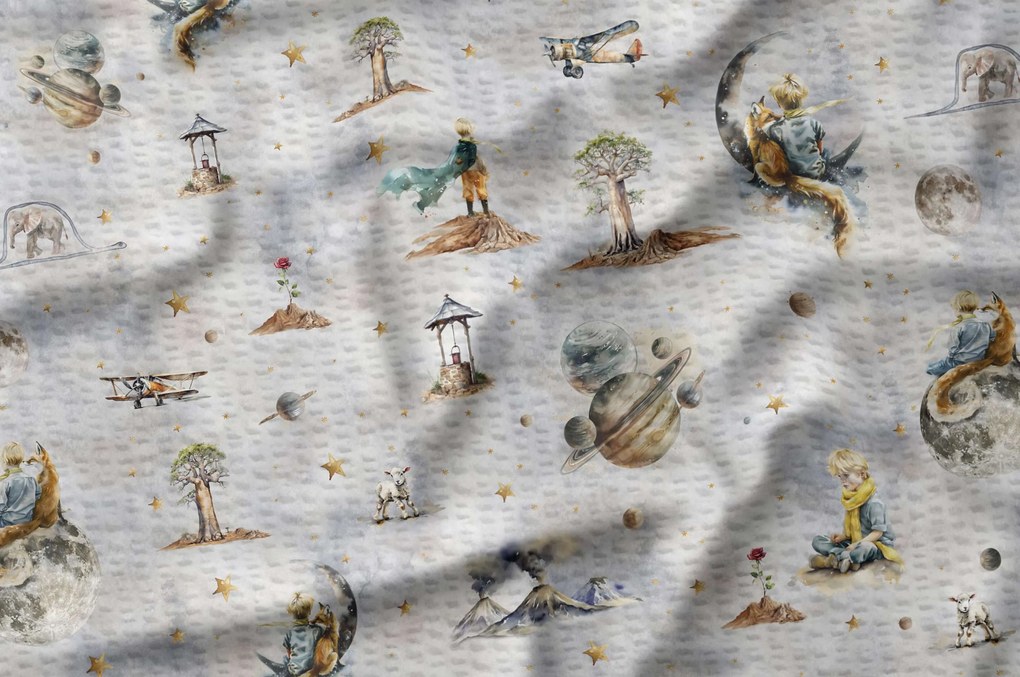 Krepové prodloužené povlečení Zasněný Malý princ Velikost: 140 x 220 + 70 x 90