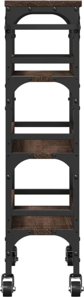 vidaXL Kuchyňský vozík 53 x 20 x 76 cm kompozitní dřevo [842355] Barva: Černá
