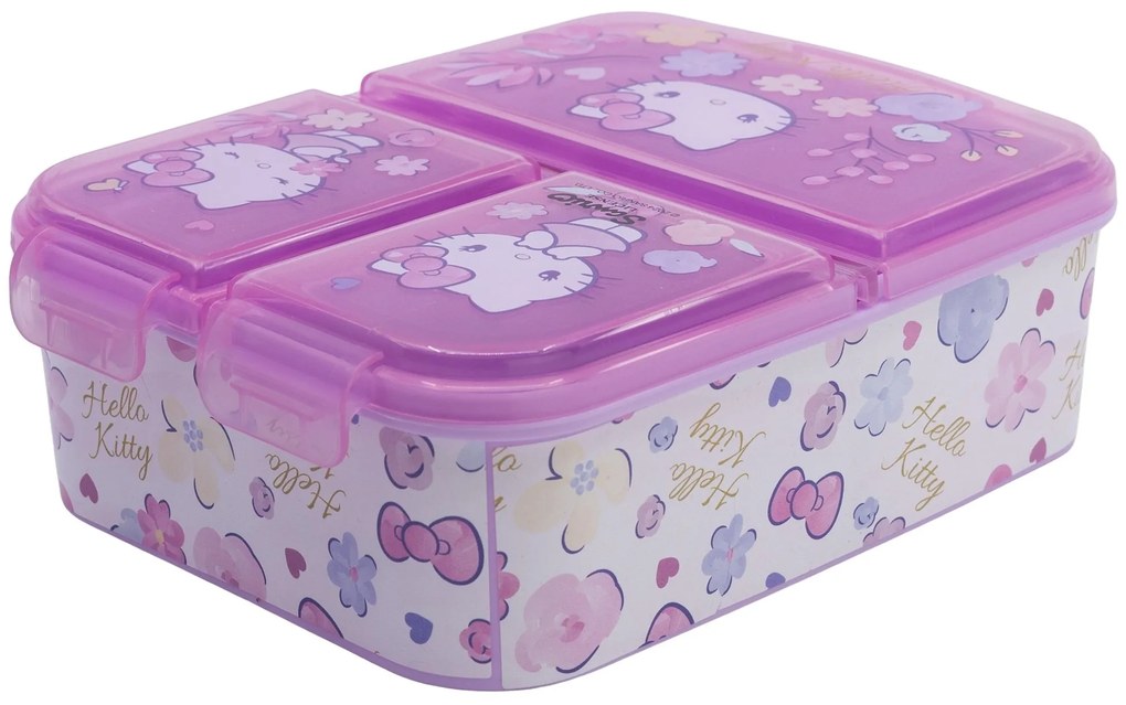 Multibox na svačinu Hello Kitty se 3 přihrádkami