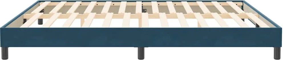 Postel Box Spring bez matrace tmavě modrá 200x220 cm samet 3315895