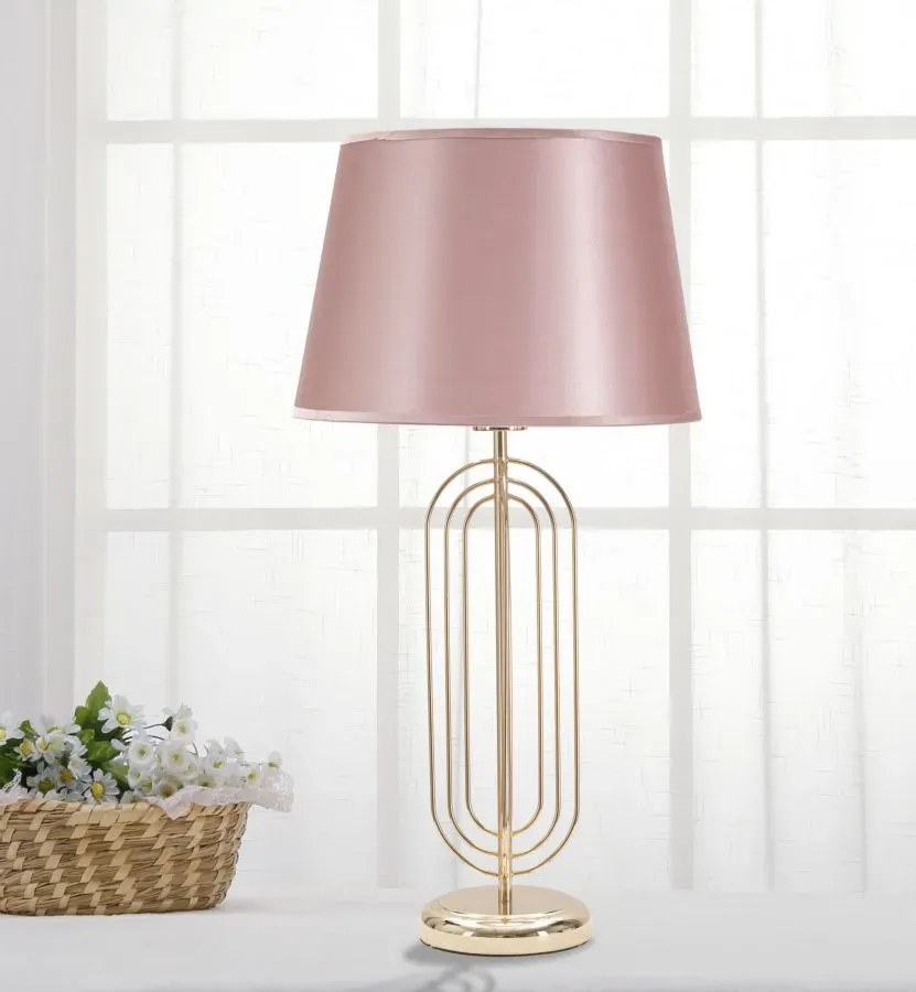 Stolní lampa Krista 64 cm růžovo-zlatá