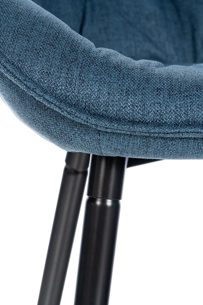 Sada 2 barových židlí Gibson látka – modrá