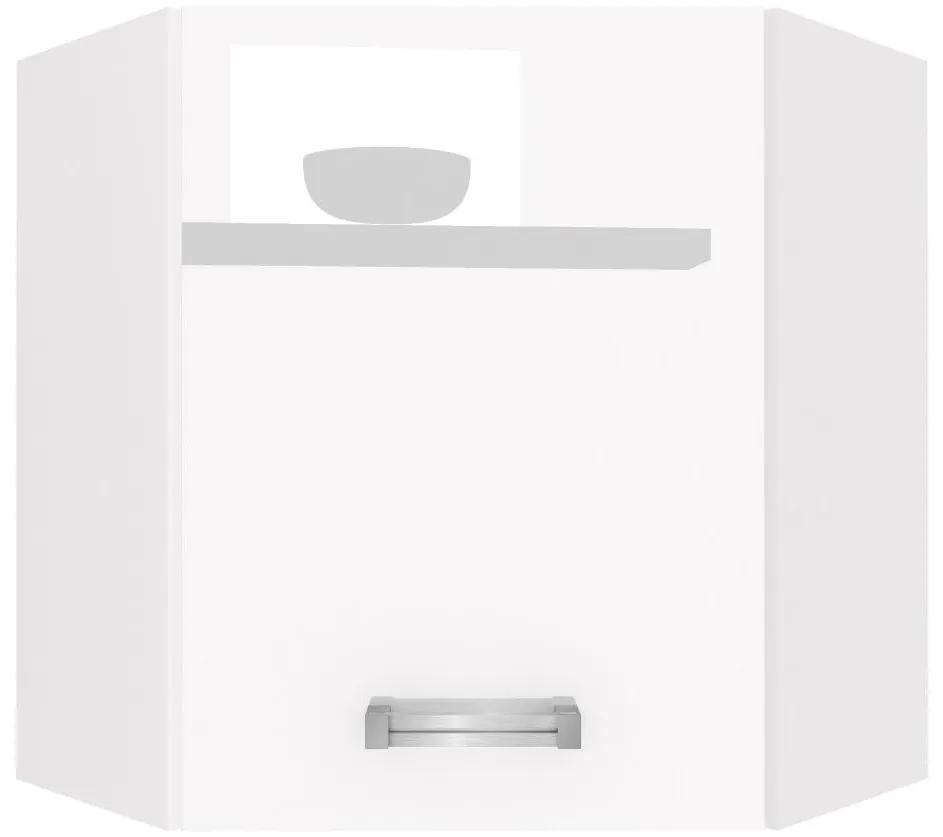 Kuchyňská skříňka Belini horní rohová 60 cm bílý lesk  INF SGN60/1/WT/W/0/D