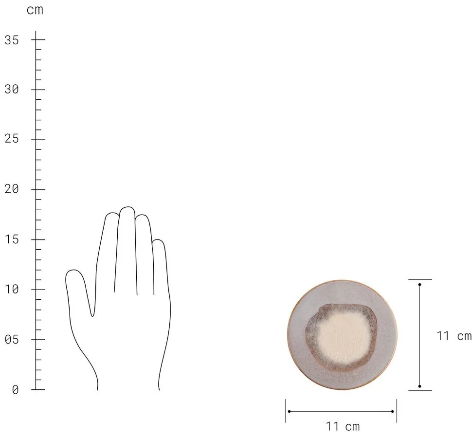 Butlers COSMOS Podtácek 11 cm - sv. šedá