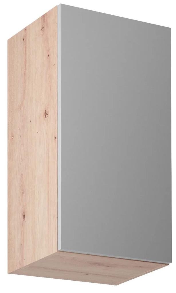 Horní kuchyňská skříňka LANGEN 40 cm; světle šedá / dub artisan