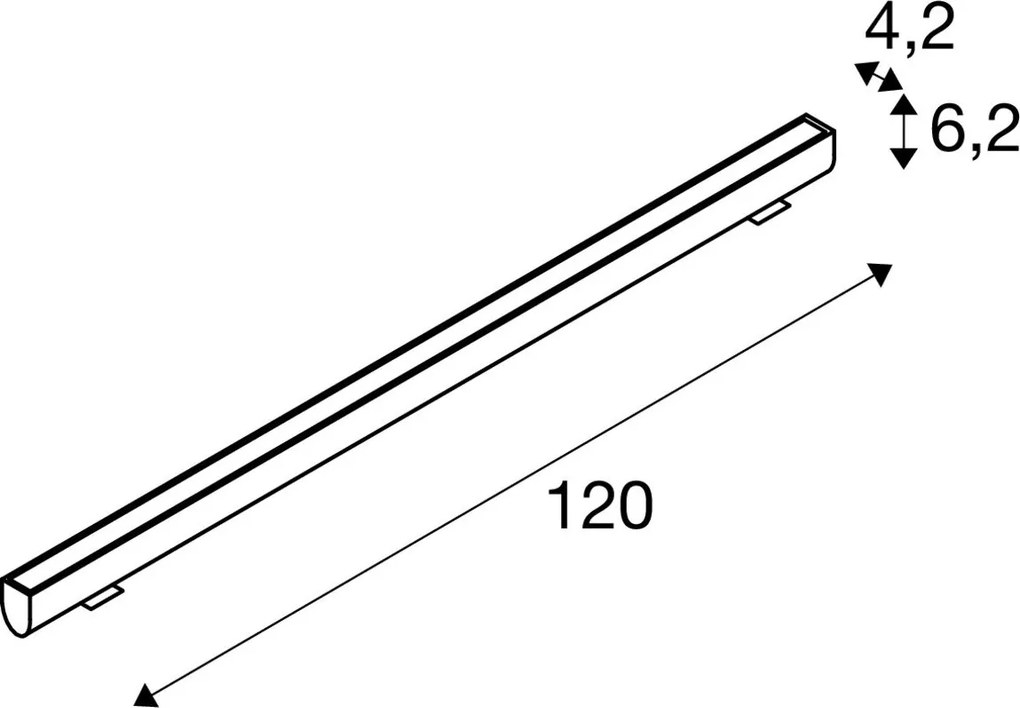 LA 1003448 GALEN 120 SP LED PROFIL venkovní Single Colour CCT switch 3000/4000 K IP67 - BIG WHITE (SLV)