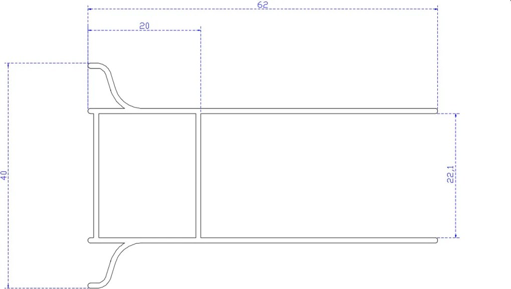 BPS-koupelny Prodlužovací profil HYD-PP03B chrom