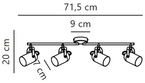 Nordlux - Bodové svítidlo LOTUS 4xE14/40W/230V