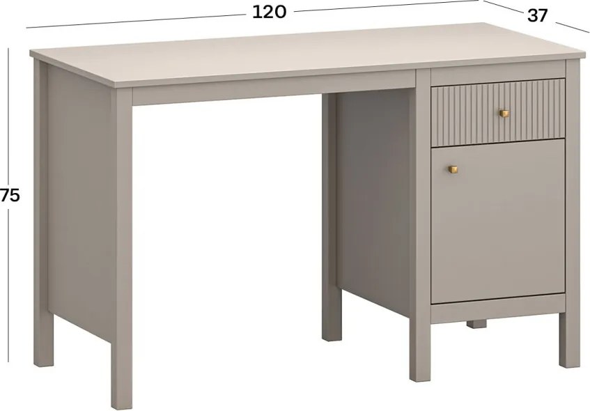 Psací stůl 1d1s/120 (T) taupe Kleo