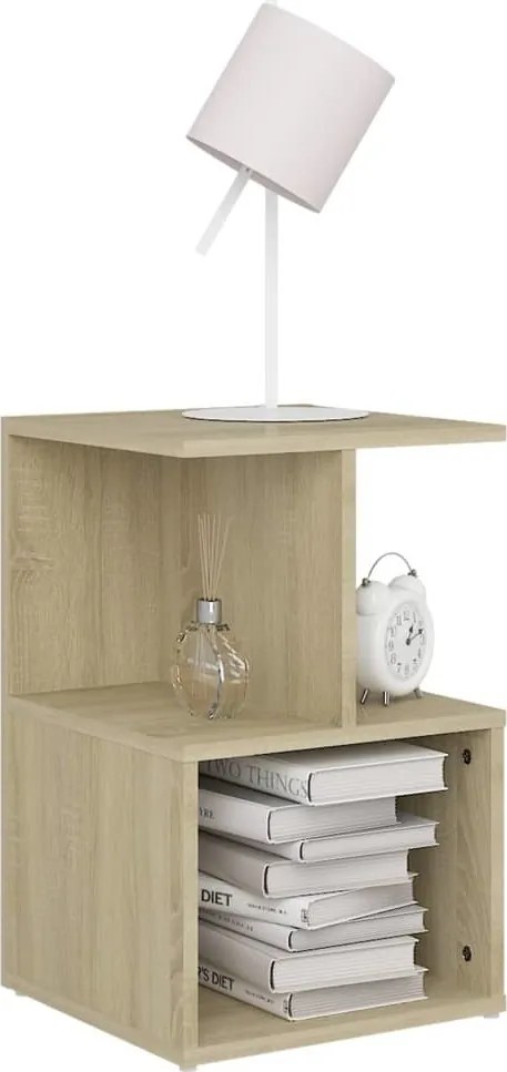 vidaXL Noční stolek 35 x 35 x 55 cm kompozitní dřevo [806346] Barva: šedá sonoma