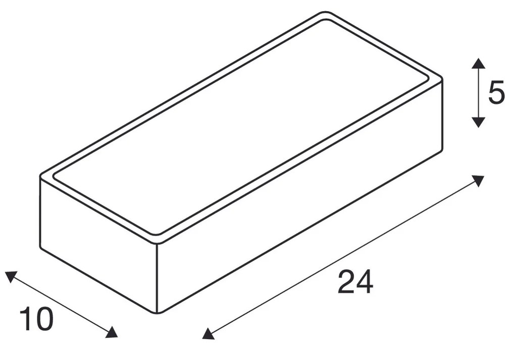 SLV WL 149, bílé nástěnné svítidlo Up/Down, 1x R7s max. 60 W, délka 24cm