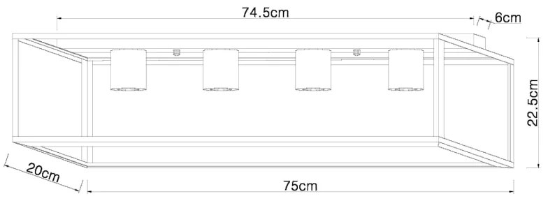 GLOBO HAGAR 15476-4D Stropní svítidlo