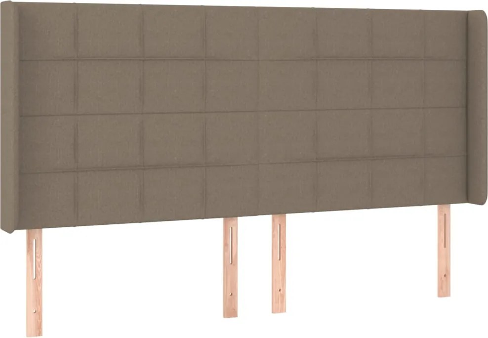Box spring postel s matrací a LED taupe 200x200 cm textil 3138905