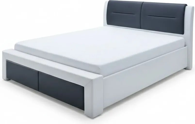 Postel Cassandra S 140 × 200 cm, bílá / černá