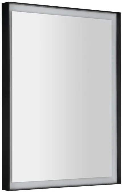 Sapho, SORT LED podsvícené zrcadlo 600x800mm, černá mat, ST080