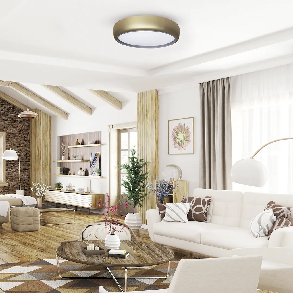 Stropní LED svítidlo Gea, 1x LED 36w, 3000-6000k, g, s ovladačem
