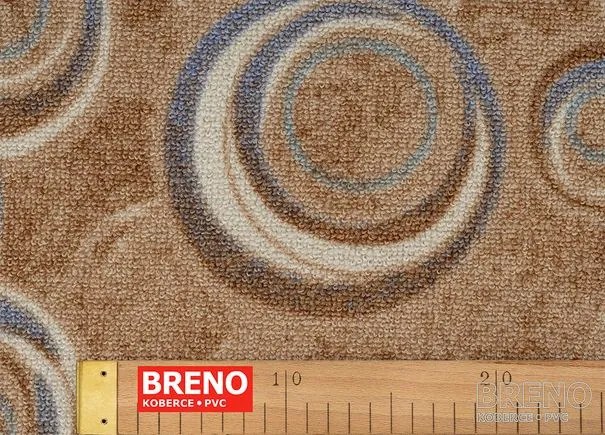 Breno Metrážový koberec DROPS 33 hnědý, šíře 500 cm