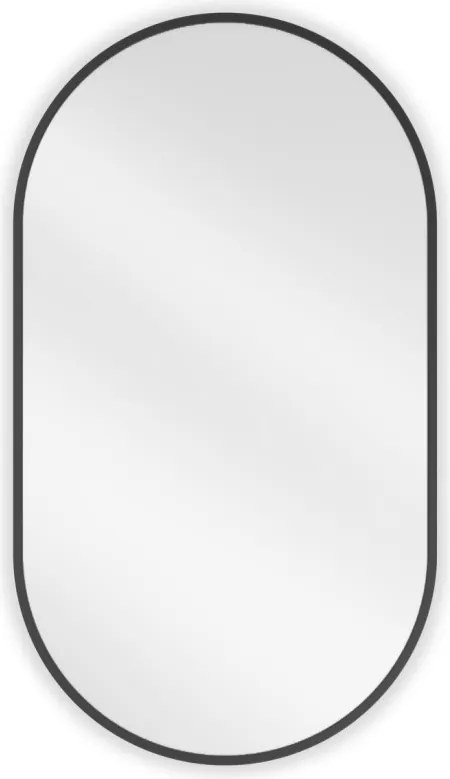 Mexen Loft oválné koupelnové zrcadlo 80 x 45 cm, černý rám - 9851-080-045-000-70