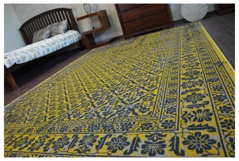 Kusový koberec PP Rose žlutý 140x200cm