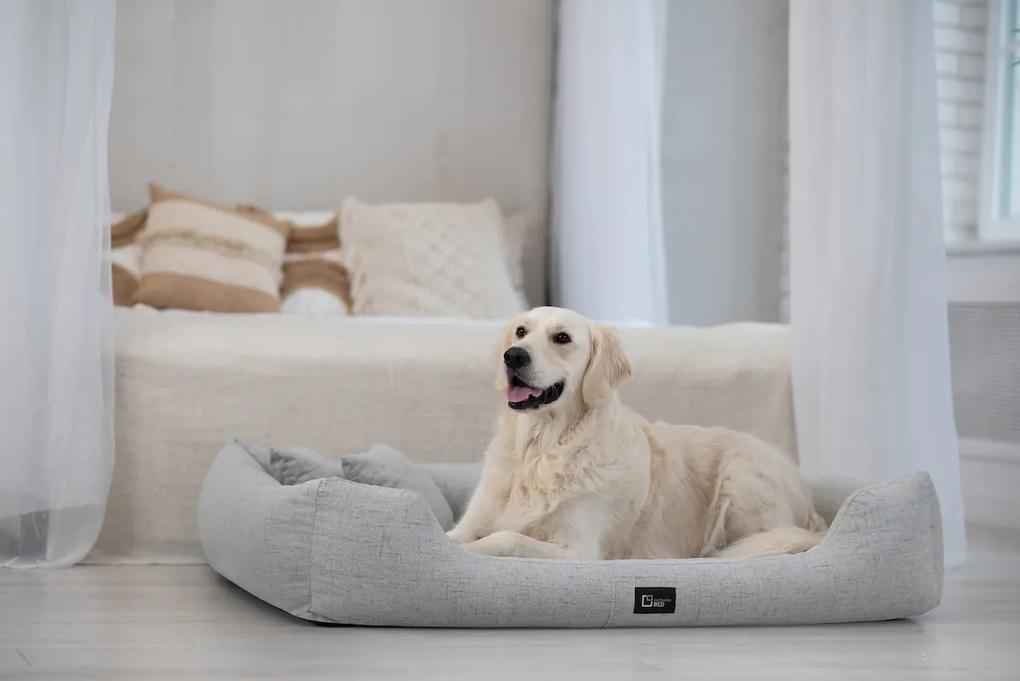Ortopedický pelíšek pro psa BRUNO světle šedý Velikost: L 90x70 cm
