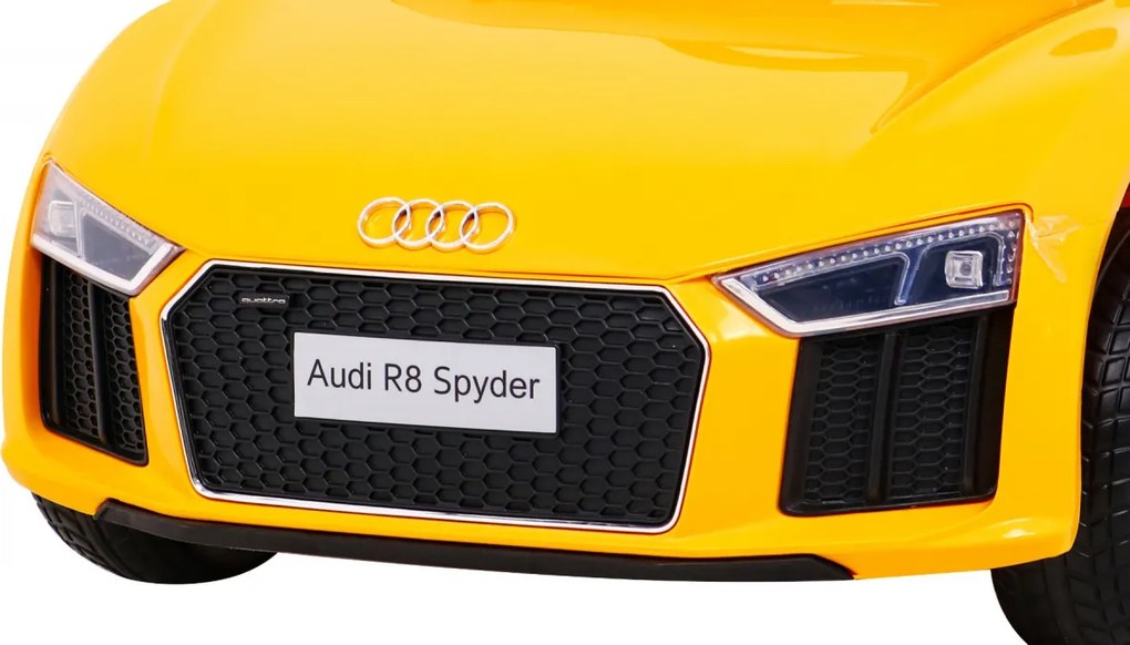 Ramiz Elektrické autíčko Audi R8 pro děti žluté + dálkové ovládání
