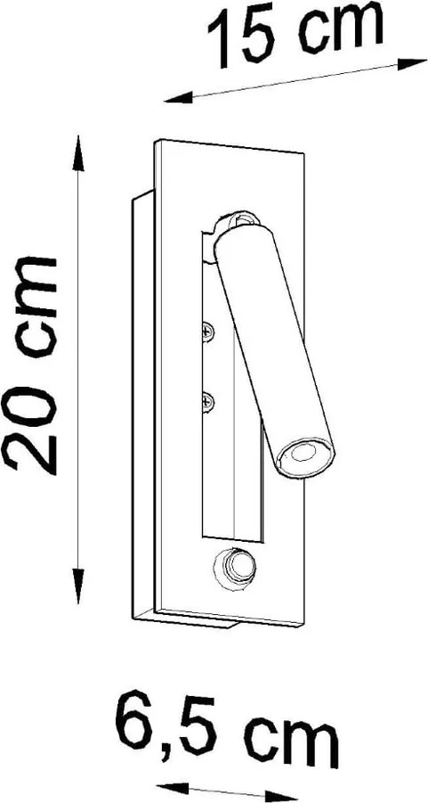 Černé kovové nástěnné svítidlo Chimery – Sollux