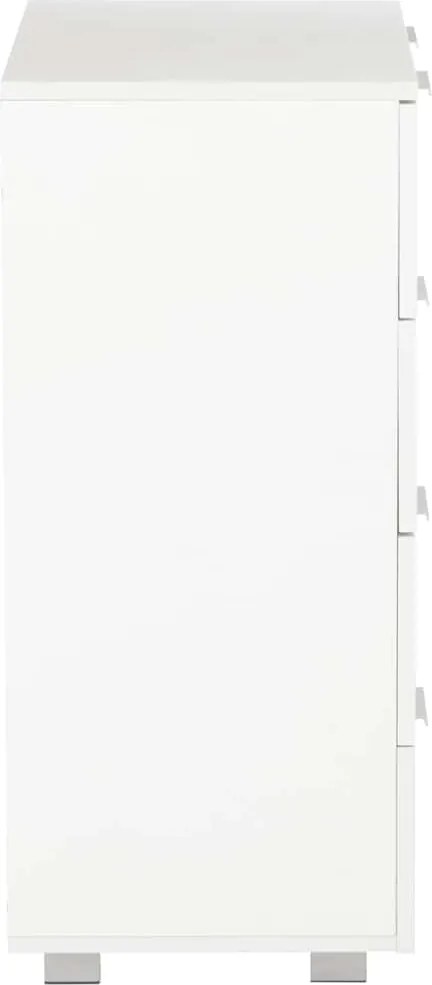 Příborník bílý s vysokým leskem 60x35x80 cm kompozitní dřevo 283712