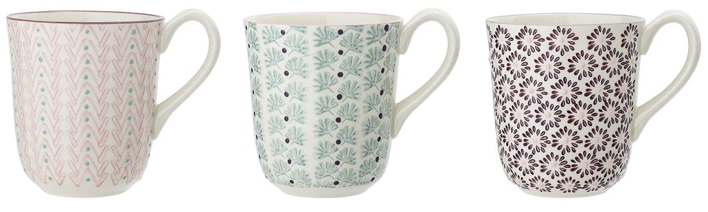 BLOOMINGVILLE Set 3 hrnků s uchem MAYA 360 ml 82040557