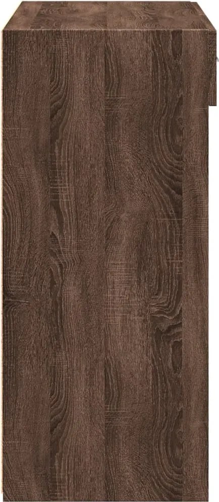 Příborník hnědý dub 80 x 42,5 x 93 cm kompozitní dřevo 3281482
